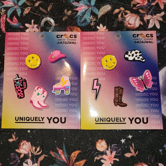 CROCS | Other | Crocs Handmade Jibbitz Pc Preppy Girly Set 5 Enamel ...